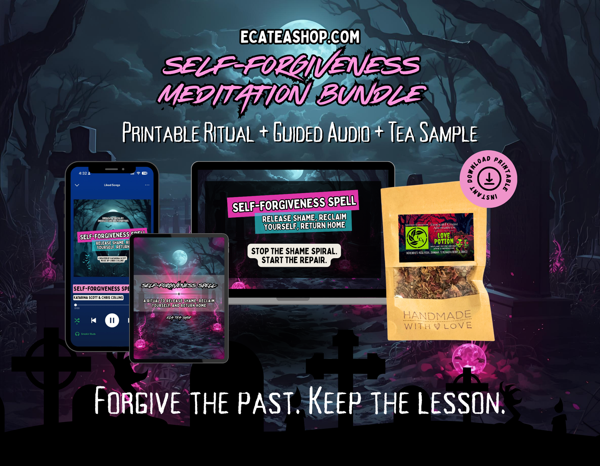 Self-Forgiveness Meditation Bundle (Printable Ritual + Guided Audio ...