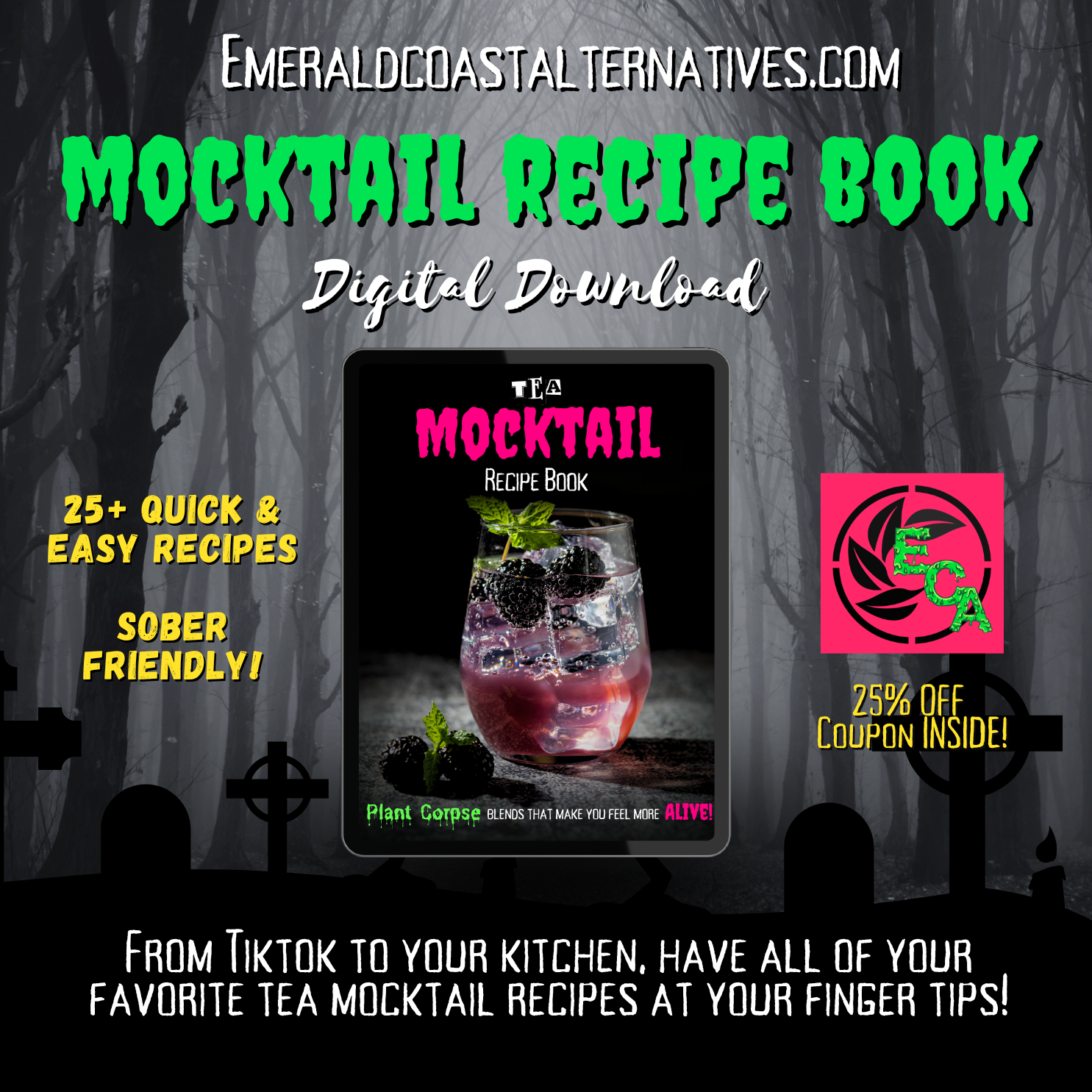 Tea Mocktail Recipe Book - Digital Download – EmeraldCoastAlternatives